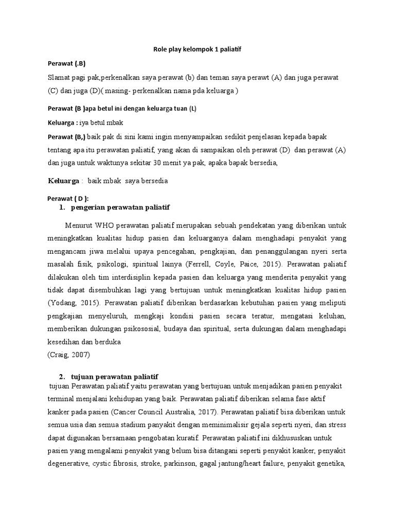 Panduan Perawatan Paliatif untuk Keluarga | PDF