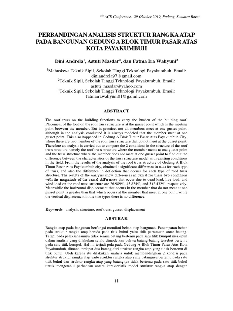 Perbandingan Analisis Struktur Rangka Atap | PDF | Architectural Design | Architecture