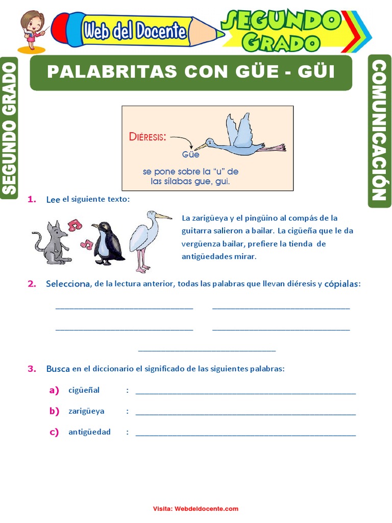 Uso de La Güe Güi para Segundo Grado de Primaria | PDF