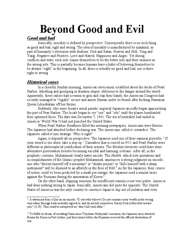 Beyond Good and Evil | PDF | Unrest | Violence