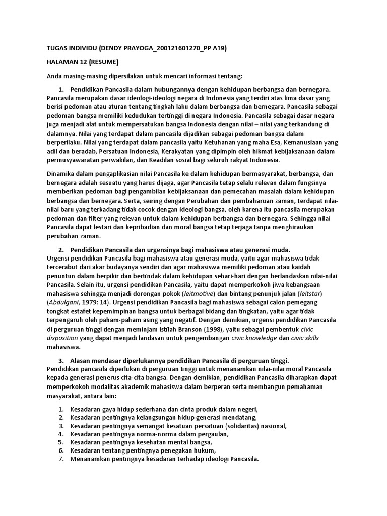 Tugas 1 - PP | PDF | Ilmu Sosial