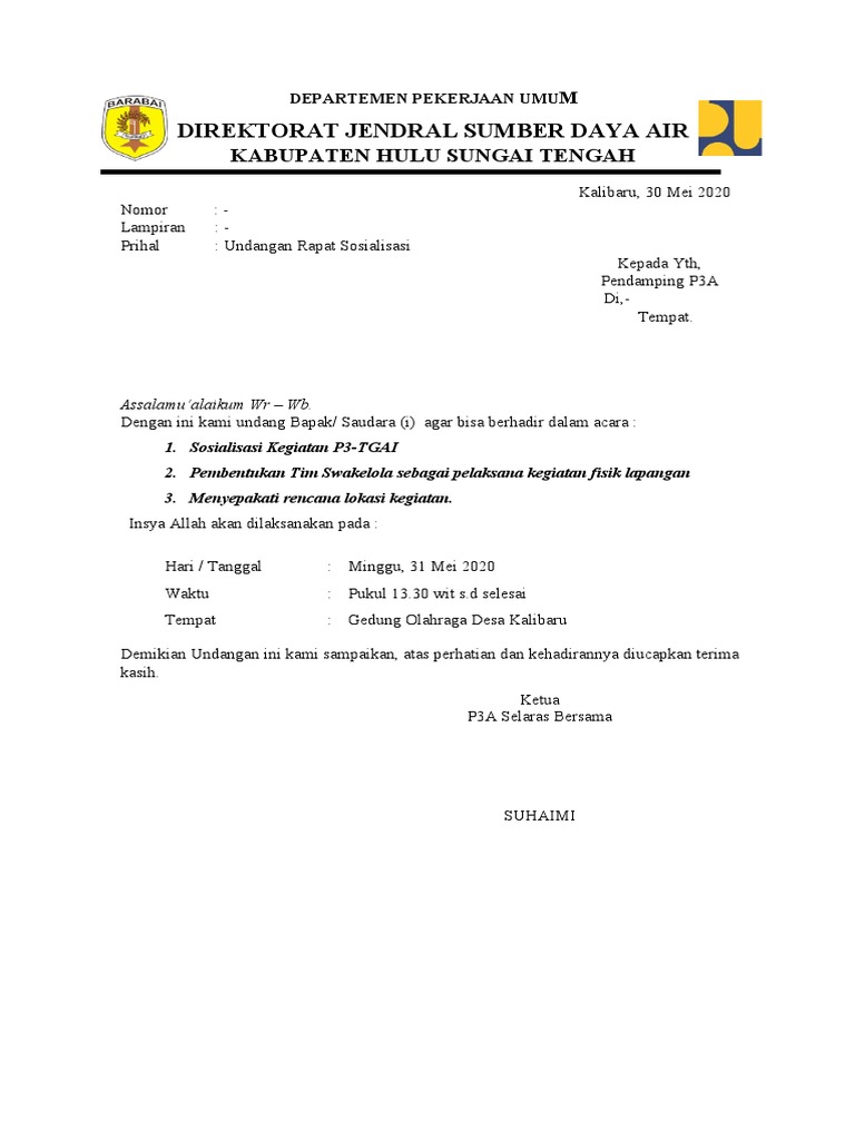 Undangan Musdes Bumdes | PDF