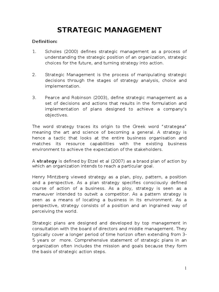 Strategic Management | PDF | Strategic Management | Goal