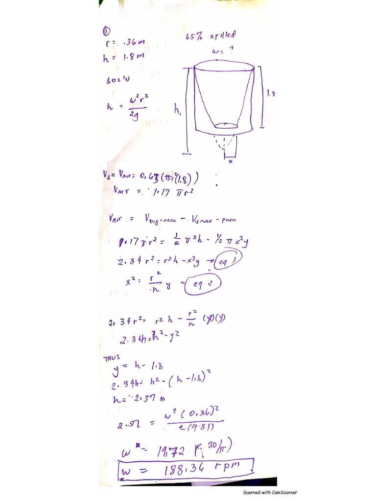 Sample Problems For Rotating Vessel | PDF