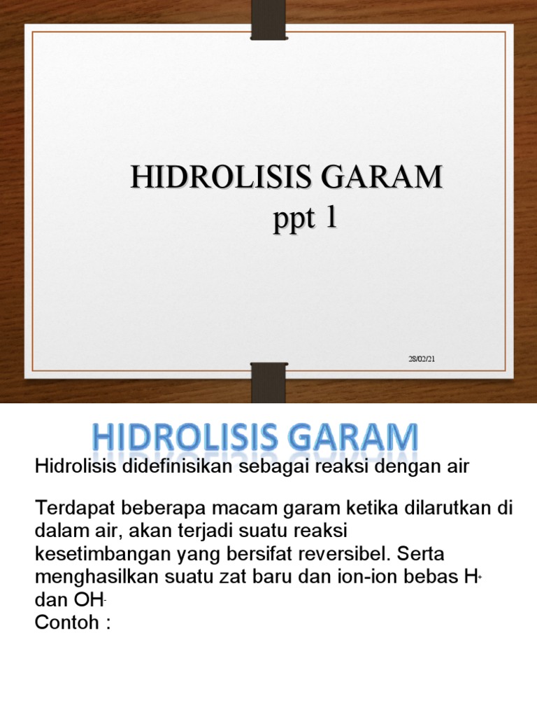 2 PPT 1 HIDROLISIS GARAM | PDF