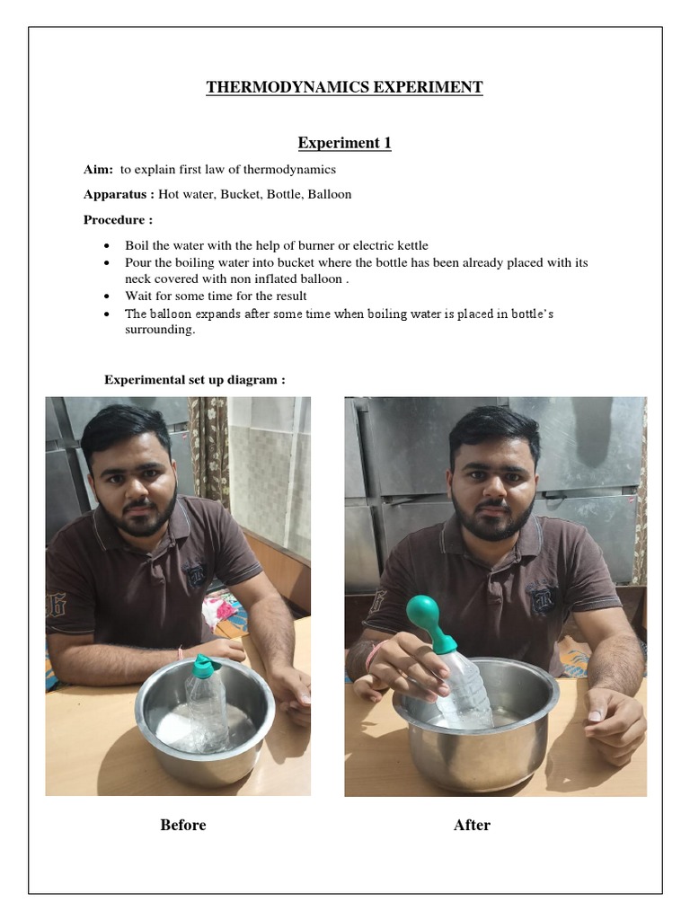 Thermodynamics Experiments Overview | PDF | Entropy | Diffusion