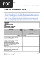 Post Implementation Survey Template | PDF | Risk Management | Change ...