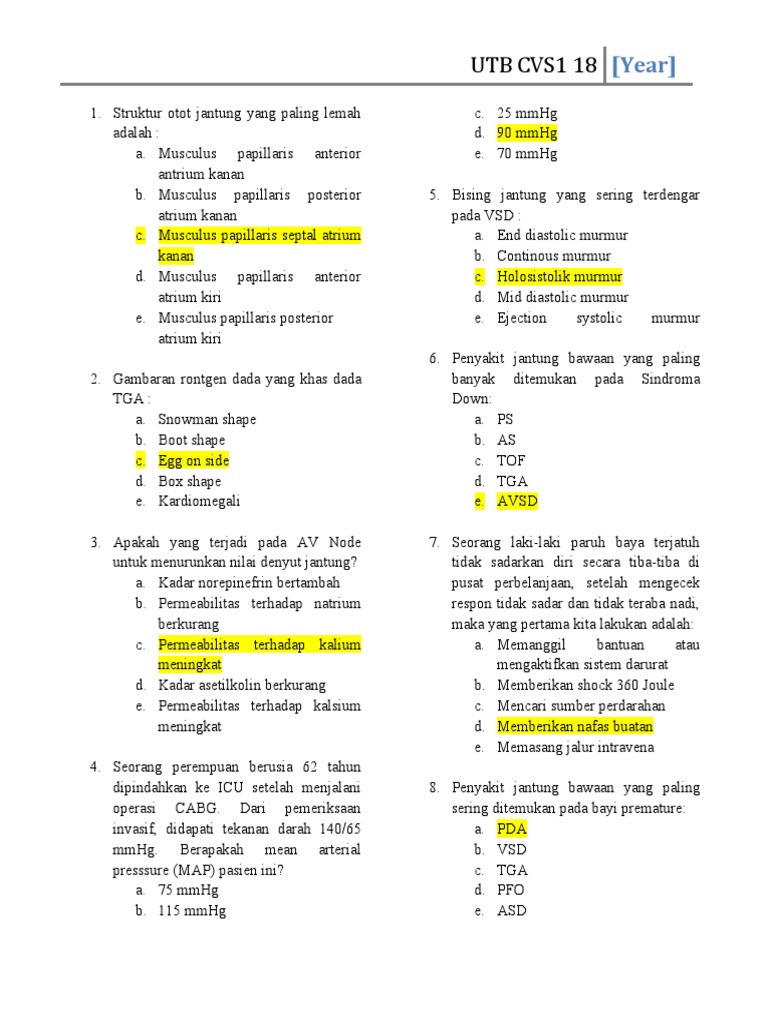 Midterm CVS1 2018 | PDF