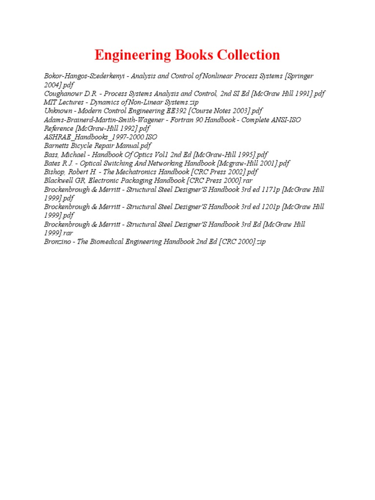Engineering Books Collection - 7 | PDF