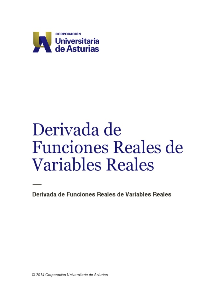Derivada de Funciones Reales de Variables Reales | PDF | Derivado | Función (Matemáticas)