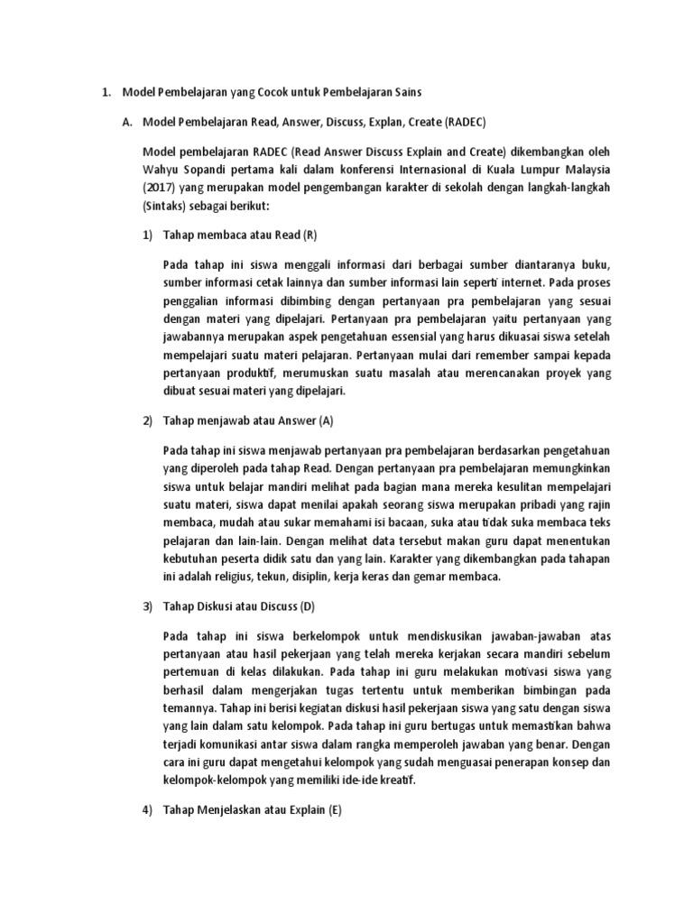 Tugas SPK - Model Pembelajaran | PDF