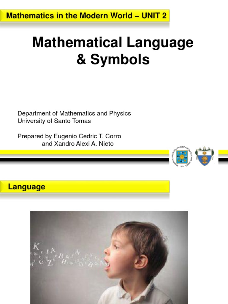 2.0. Mathematical Language and Symbols Including Sets and Functions ...