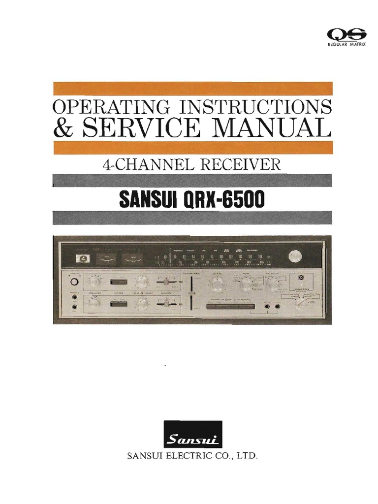 Sansui QRX 6500 Service Manual | PDF