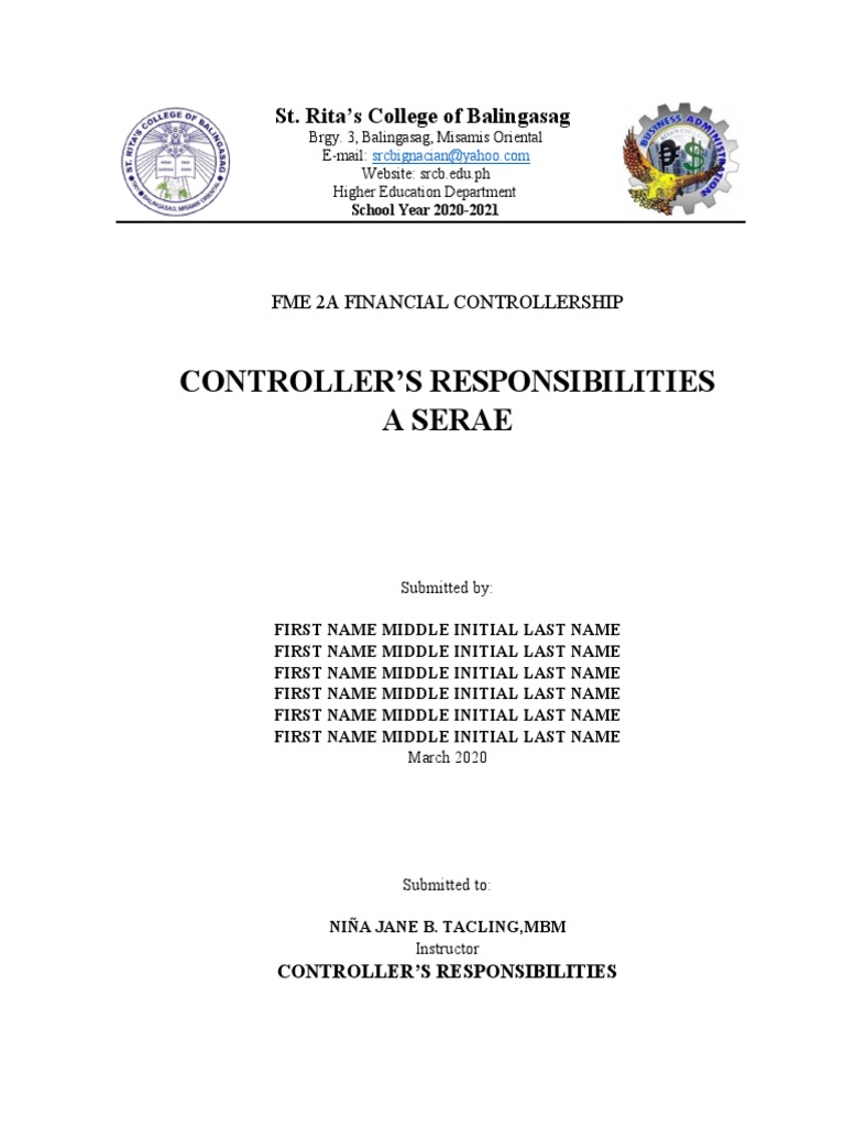 FME 2A Financial Controllership Overview | PDF