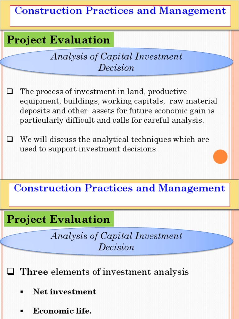 Capital Investment Analysis Techniques | PDF | Net Present Value ...