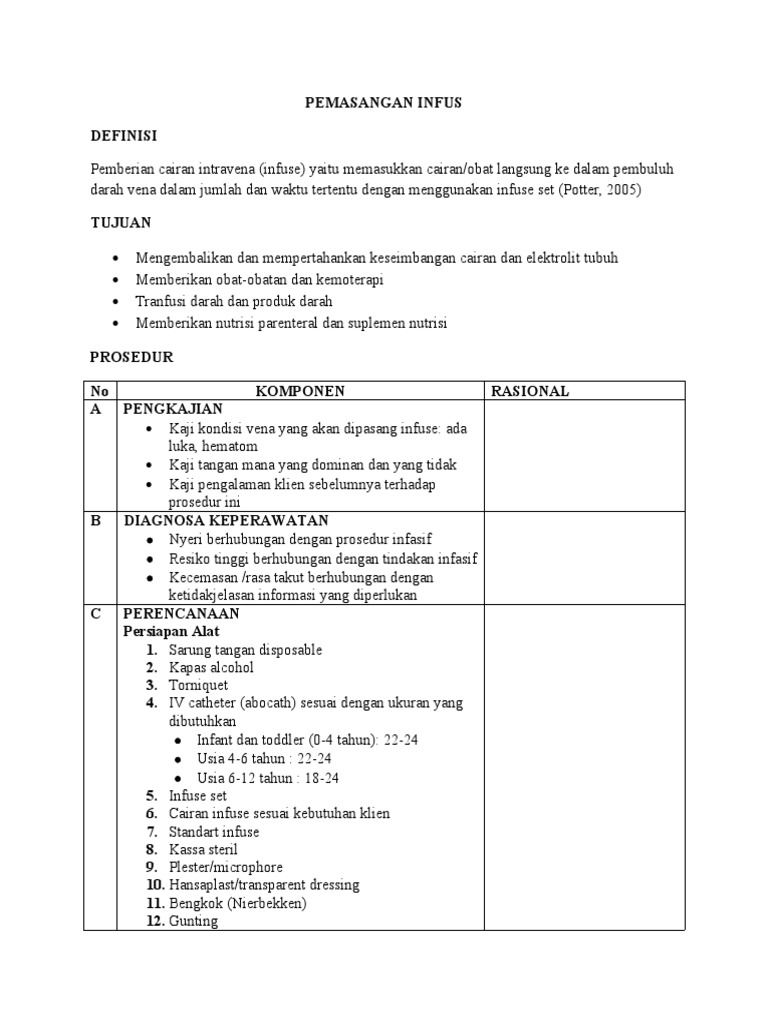 Materi Pemasangan Infus-1 | PDF