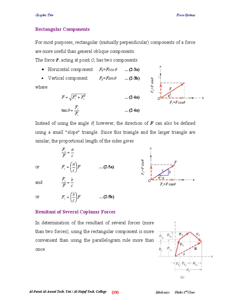 3.1 - Rectangular Components | PDF | Euclidean Vector | Mechanics