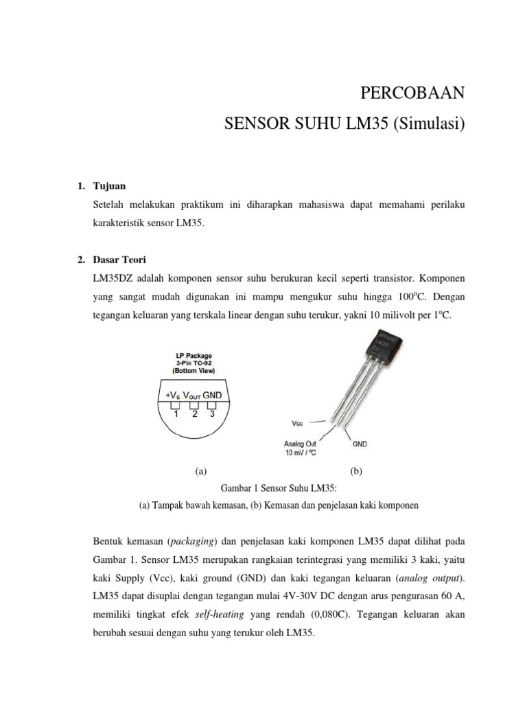 Simulasi Sensor Suhu LM35 | PDF | Komputer