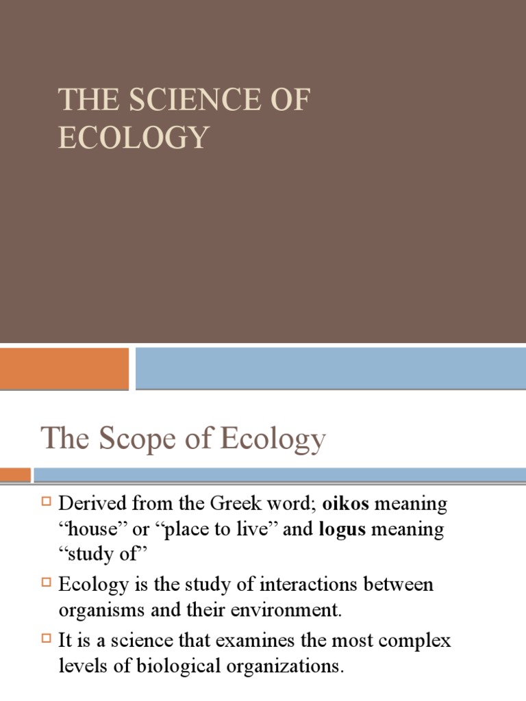 1.the Science of Ecology | PDF | Ecology | Ecosystem