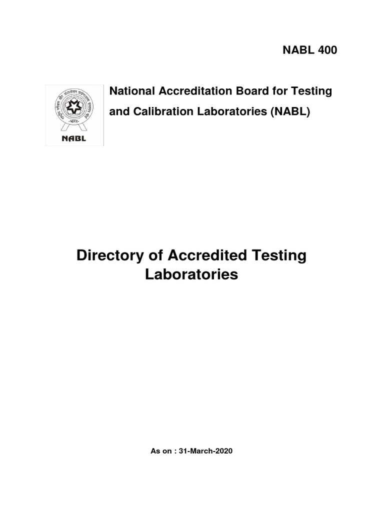 Testing Directory As On 31.03.2020 | PDF