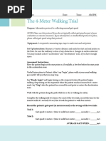 10 Meter Walk Test | PDF