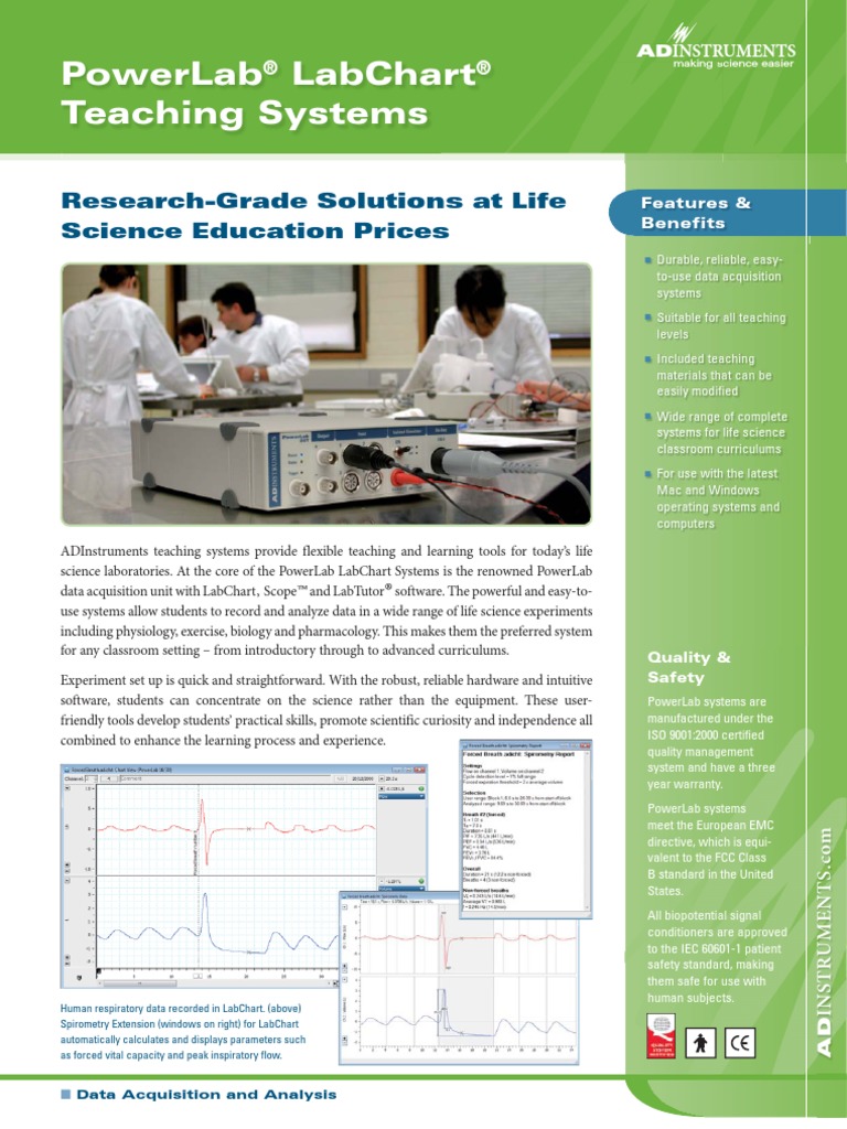 Powerlab Labchart Teaching Systems: Research-Grade Solutions at Life ...