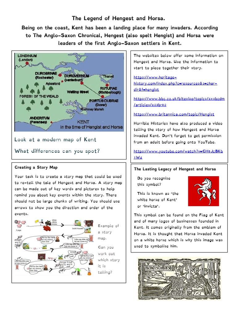 Year 5 The Legend of Hengest and Horsa | PDF | Symbols