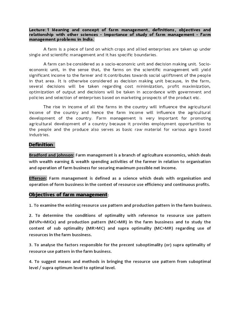 AECO 341 - 1 To 16 Lectures | PDF | Production Function | Agriculture