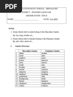 Gender Worksheet | PDF | Grammatical Gender | Human Communication