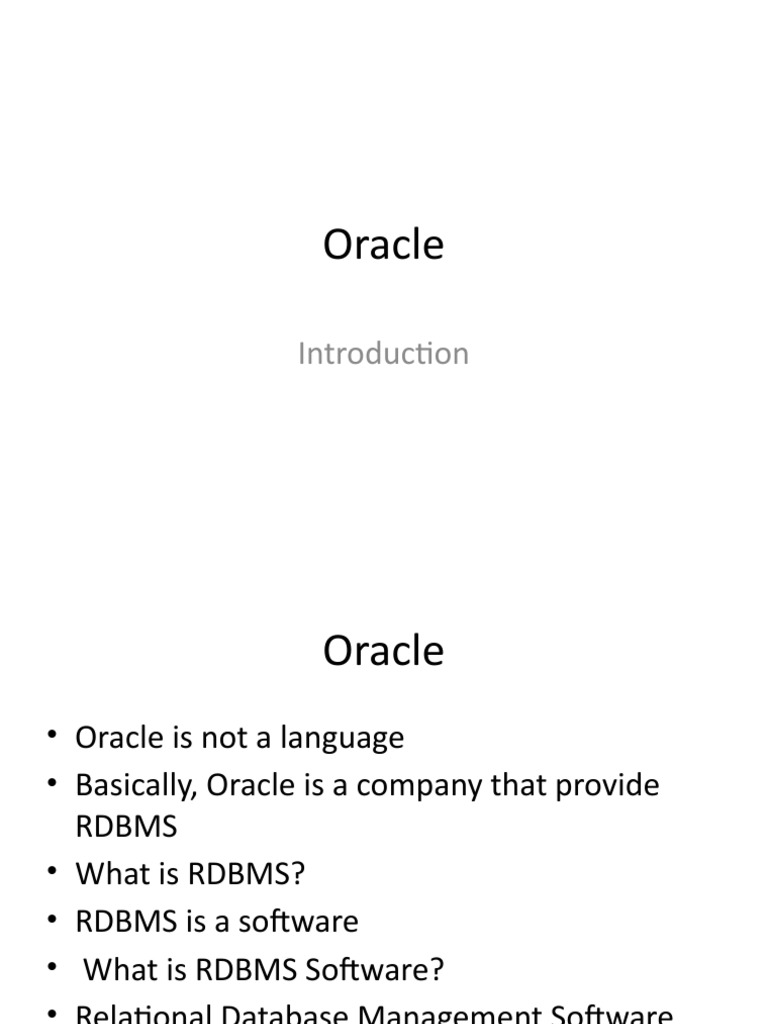 Oracle Pdf Relational Database Sql