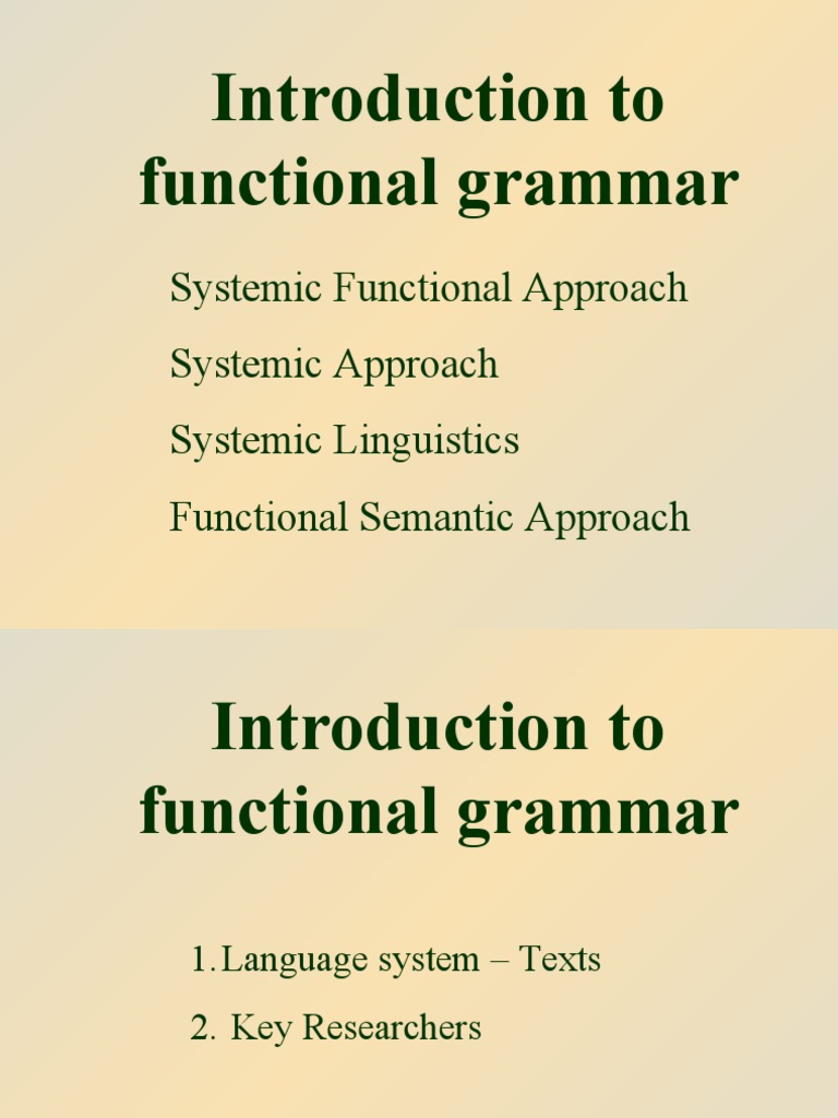 Introduction To Functional Grammar | PDF | Communication ...
