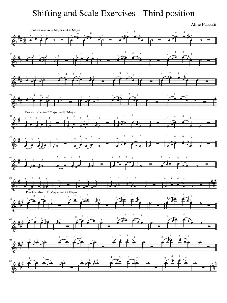 Violin Shifting & Scale Practice | PDF
