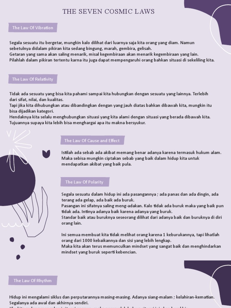 Febianna - The Seven Cosmic Laws | PDF