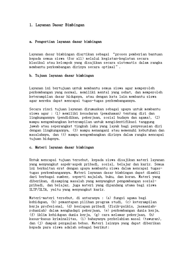 MATERI BK Perkembangan | PDF