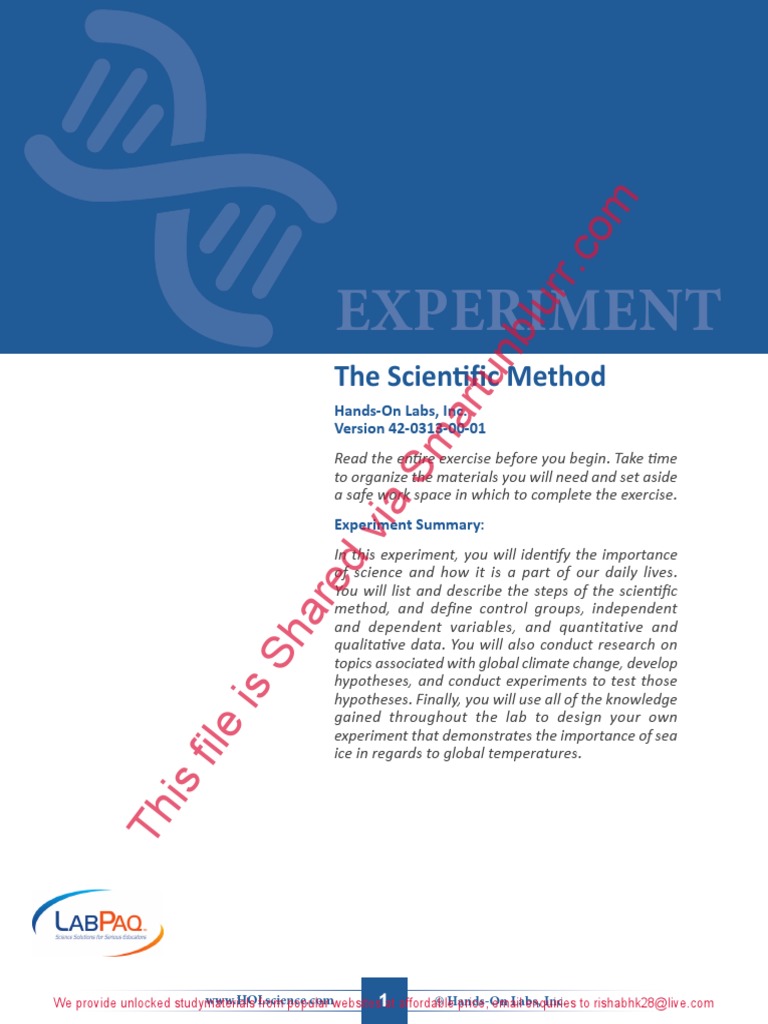 BIO350r2 The Scientific Method PDF | PDF
