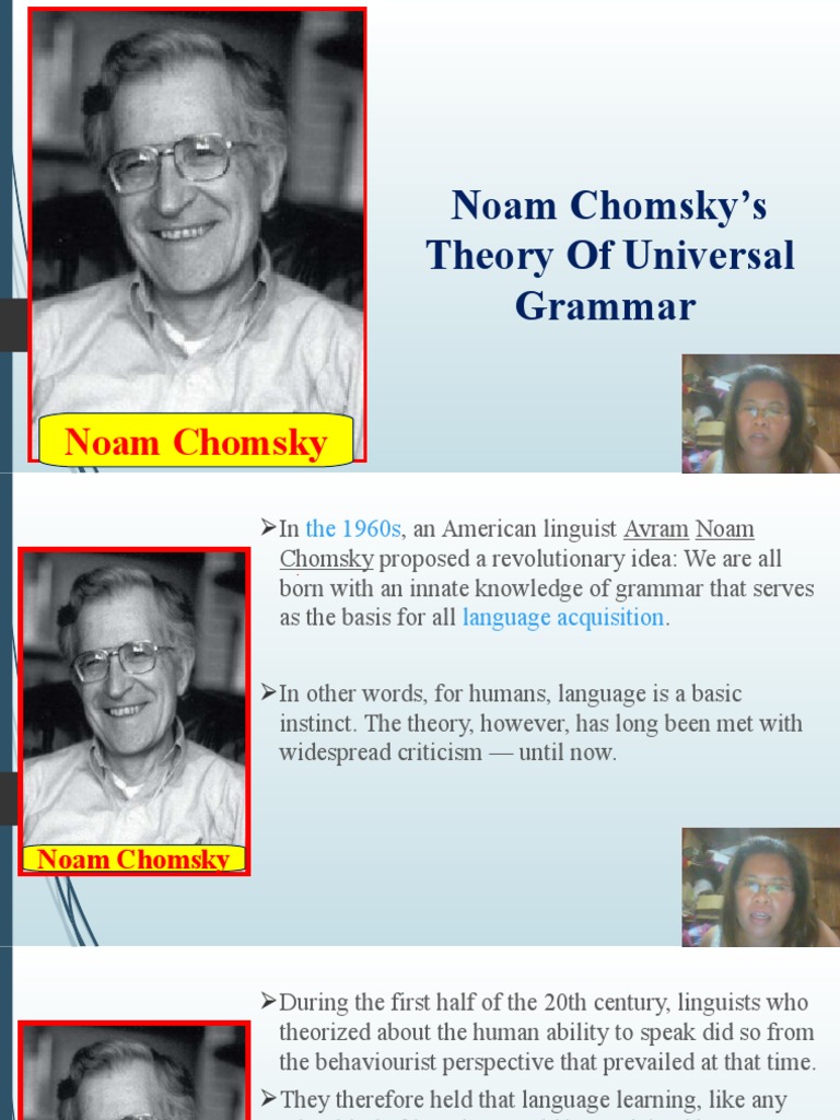 Universal Grammar Theory | PDF | Noam Chomsky | Language Acquisition