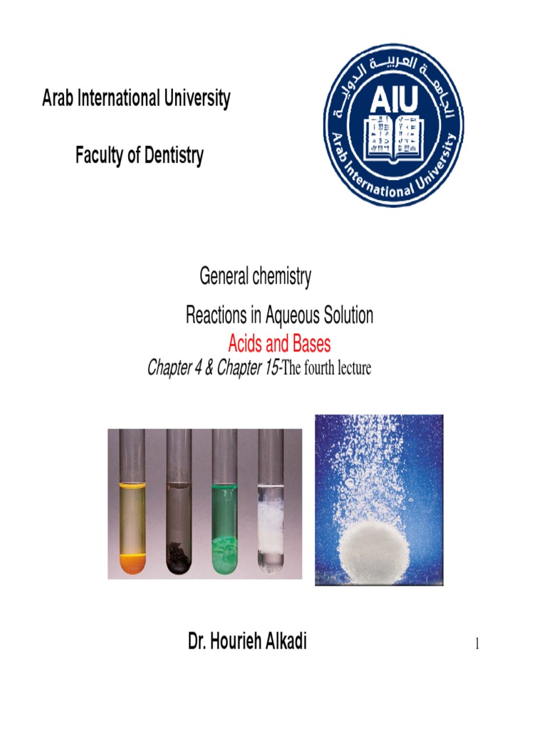 Chapt04-15-lecture-The fourth lecture-١ | PDF | Acid Dissociation ...