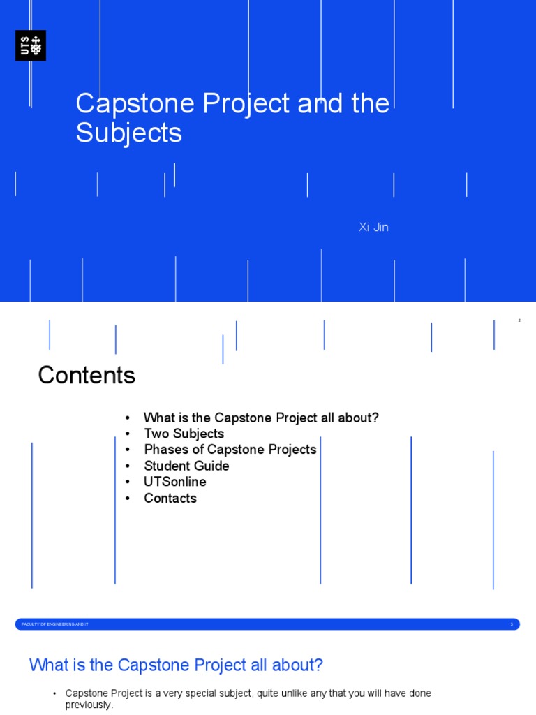 Capstone Project and The Subjects: Xi Jin | PDF | Educational ...