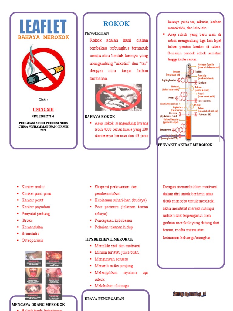 Leaflet Bahaya Merokok-Uningsih | PDF