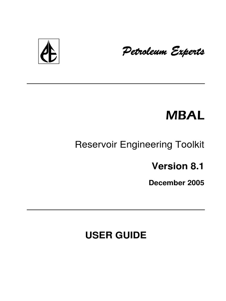 MBAL - User Guide | PDF | Computer File | Petroleum Reservoir