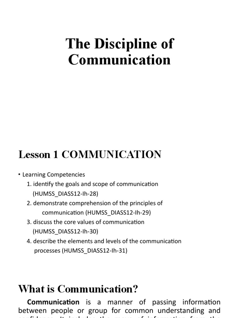 The Discipline of Communication | Download Free PDF | Journalism | News