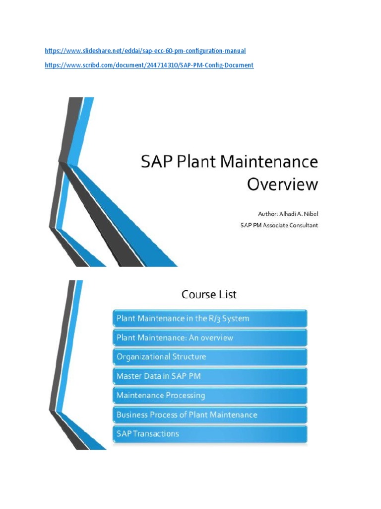 Sap Plant Maintenance | PDF