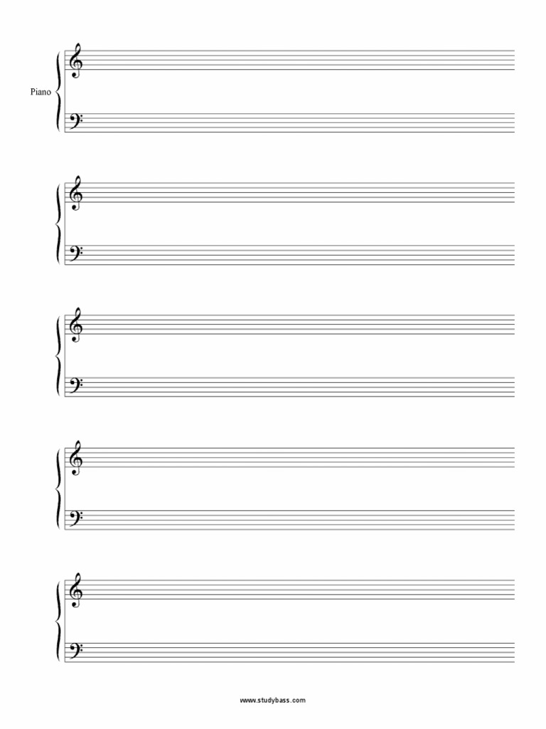 Grand Staff Paper | PDF