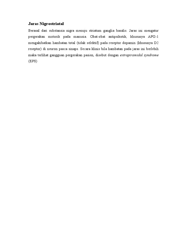 Ekstrapiramidal Sindrom dan Terapi | PDF