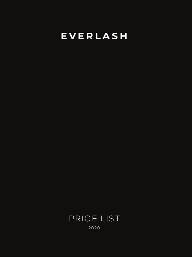Everlash 2020 Beauty Services Price List | PDF | Foot | Integumentary ...