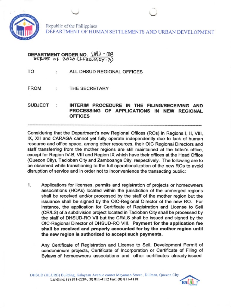 Department Order 2020-003 | PDF