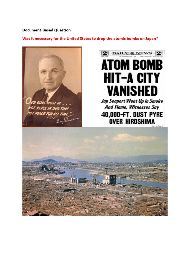 49 - Atomic Bomb DBQ | Download Free PDF | Atomic Bombings Of Hiroshima ...