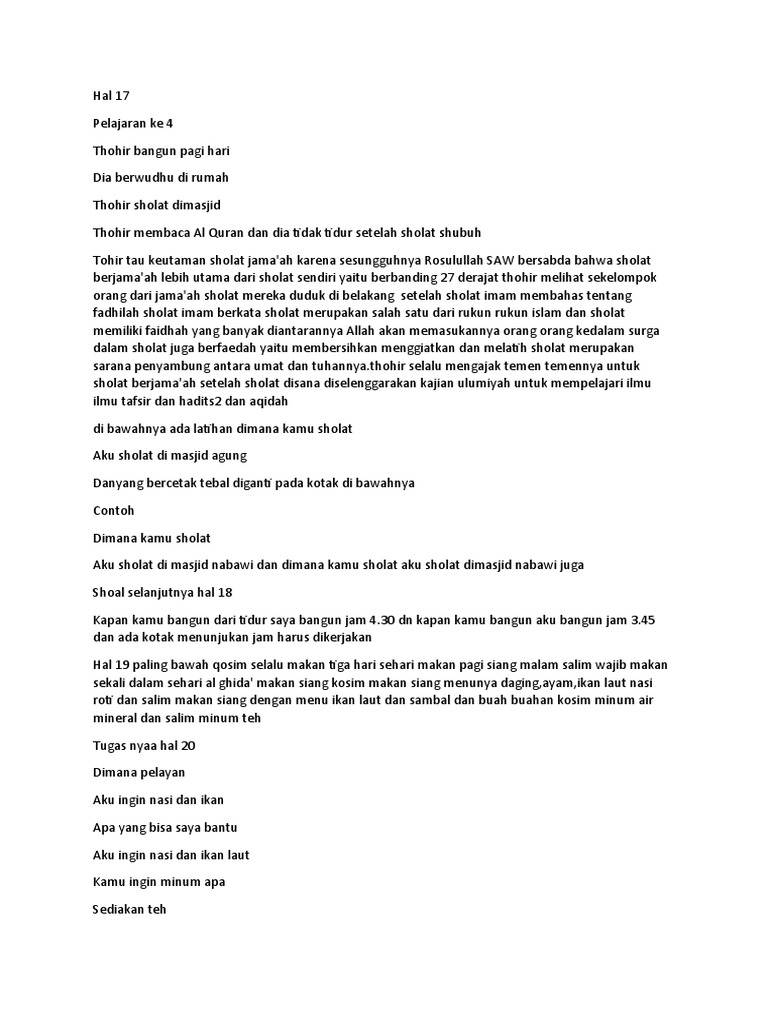 Tosa Tose Bahasa Arab | PDF