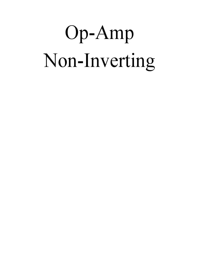 Rumus Penguatan Op-Amp Non-Inverting | PDF