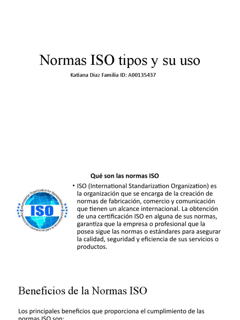 Normas ISO Tipos y Su Uso | PDF